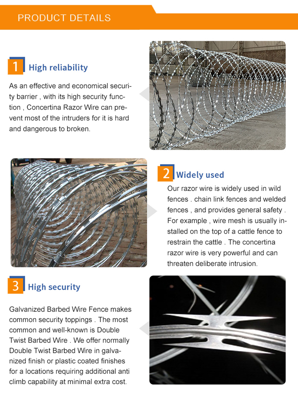 China Hot dipped/ galvanized Razor barbed wire factory and suppliers ...